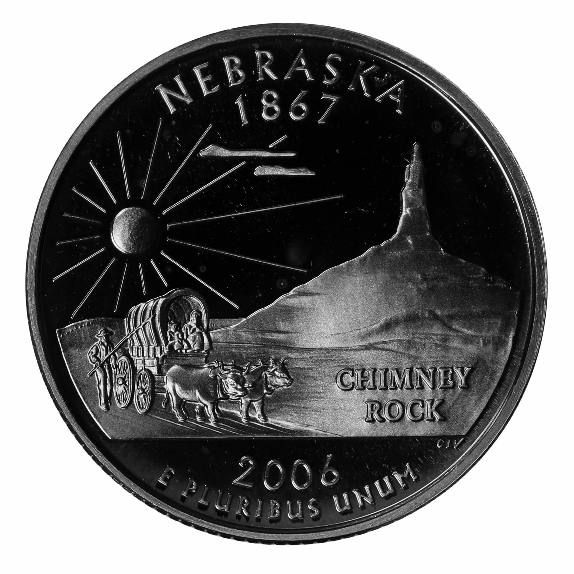 2006 S State Quarter Nebraska Gem Deep Cameo Proof CN-Clad