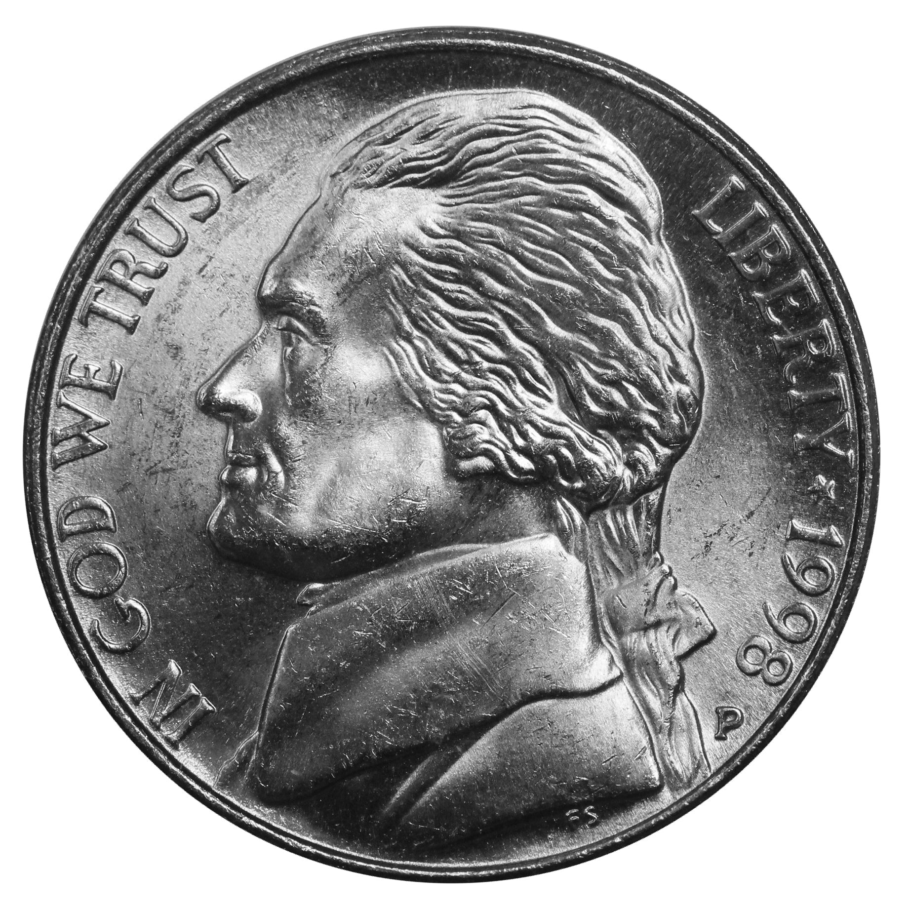 1998-P Full Step FS Gem BU Jefferson Nickel